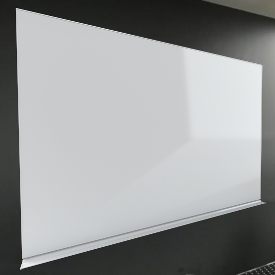 Ultra Whiteboard, stylish writing surface with concealed mounting